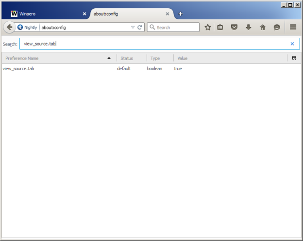 Firefox now features web page source viewer in a tab