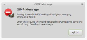 Fix Gimp cannot save PNG image