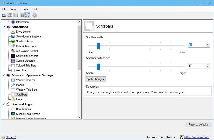 How To Change The Size Of Scrollbars In Windows 10