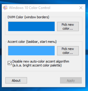 How to set taskbar to lighter color in Windows 10