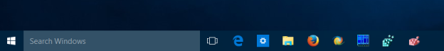 Taskbar search box - disable or hide in Windows 10