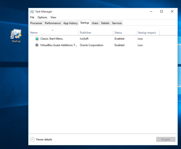 Create a shortcut to manage Startup apps in Windows 10 Create a shortcut to manage Startup apps in Windows 10