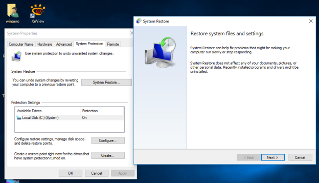 How to run System Restore in Windows 10