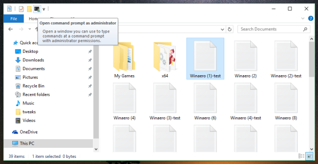 Open command prompt elevated in the current folder