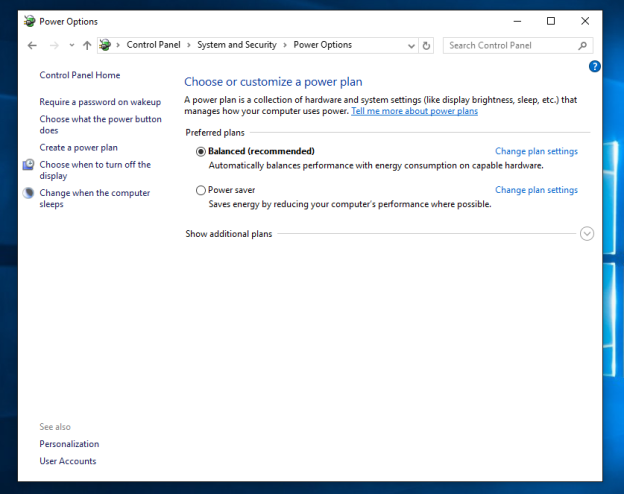 How to disable or enable Fast Startup in Windows 10