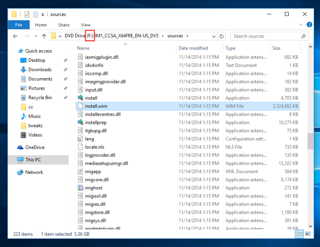 See which Windows 10 version, build and edition iso file contains
