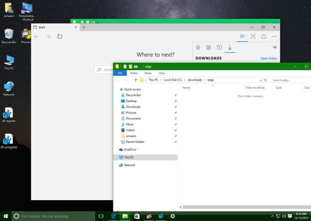 Change default download folder in Microsoft Edge (without moving Downloads)