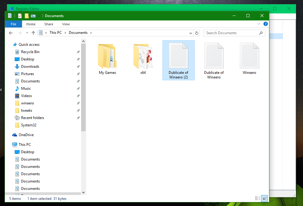 Change the copied file name template in Windows 10