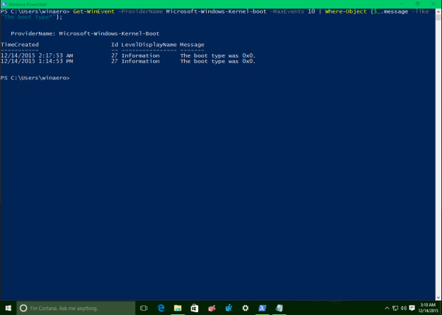 How To See If Last Boot Of Windows 10 Was From Fast Startup Normal Shutdown Or Hibernation