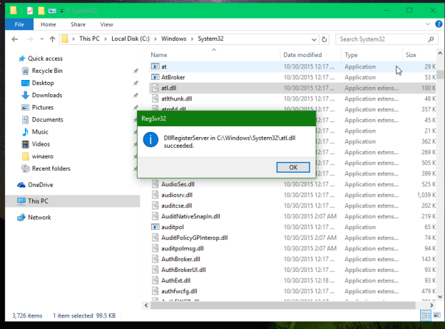 Add Register DLL context menu commands for DLL files in Windows 10