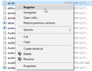Add Register DLL context menu commands for DLL files in Windows 10