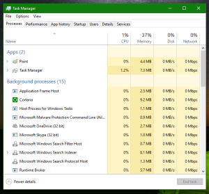How to copy process details from the Task manager in Windows 10