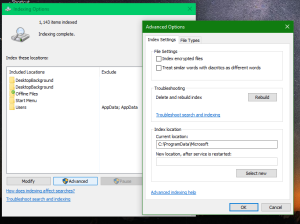 Fix Windows Search fills your hard drive with a large EDB file