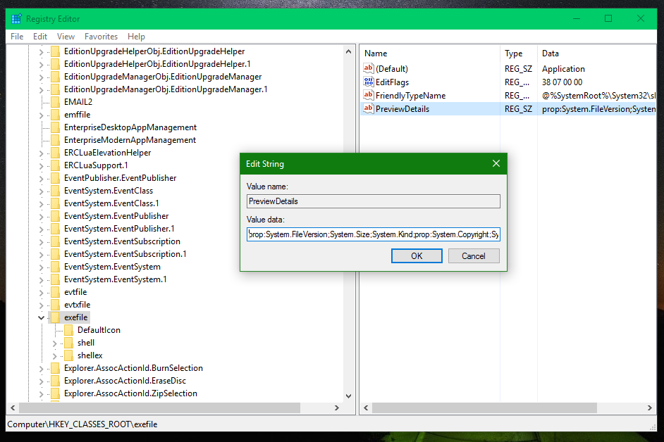 How to show app version and other properties in details pane of Explorer