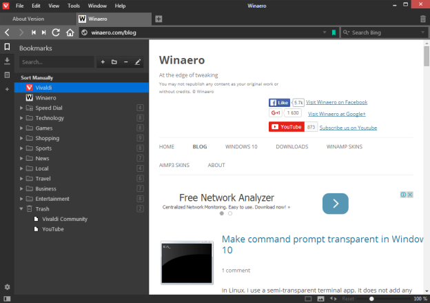 Vivaldi got bookmark icons and multiple instance support