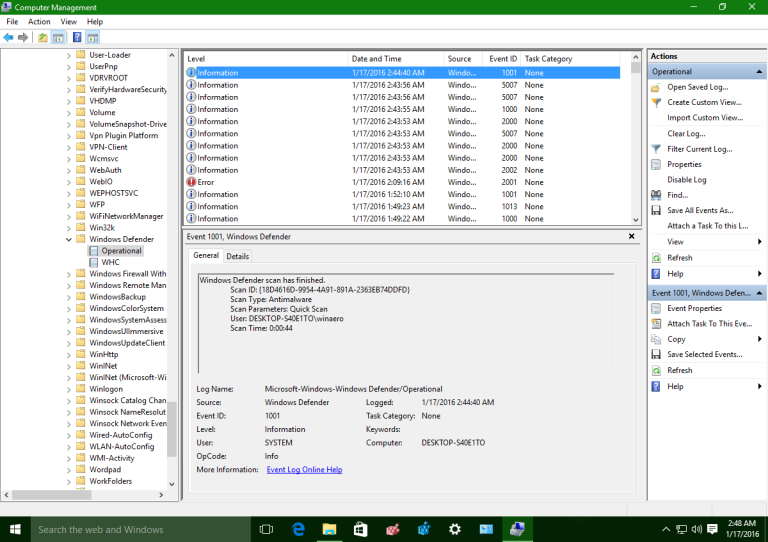 Update Windows Defender and run Quick Scan with one click