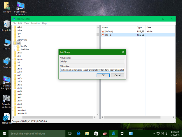 How to Customize Shortcut Tooltips in Windows 10