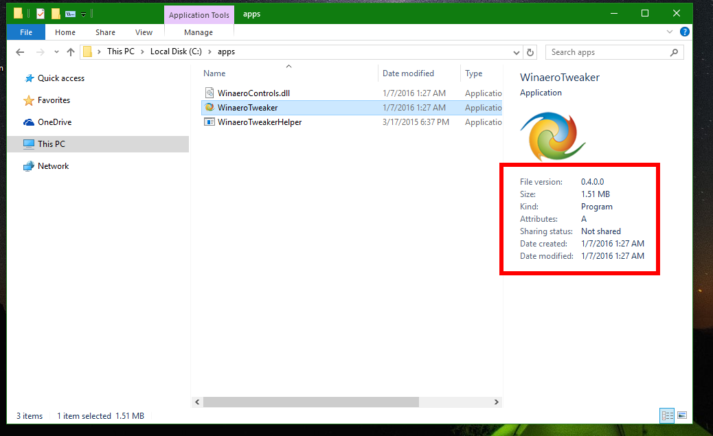 How to show app version and other properties in details pane of Explorer