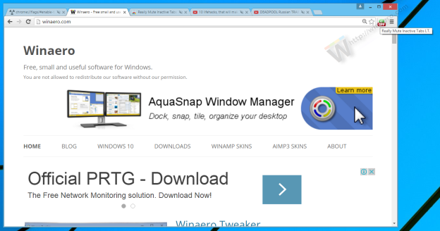 Automatically mute inactive tabs in Google Chrome
