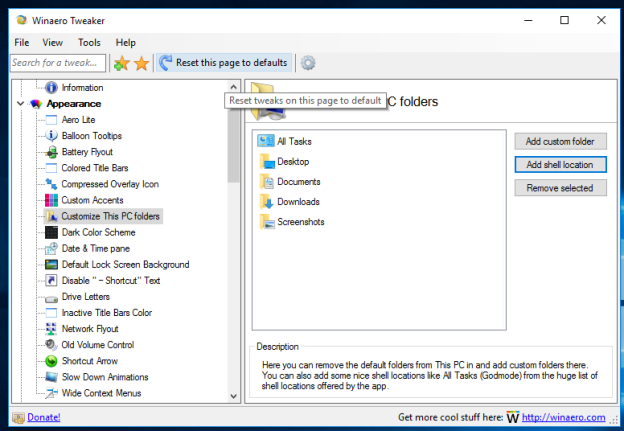 Customize This PC folders with Winaero Tweaker in Windows 10, Windows 8 ...