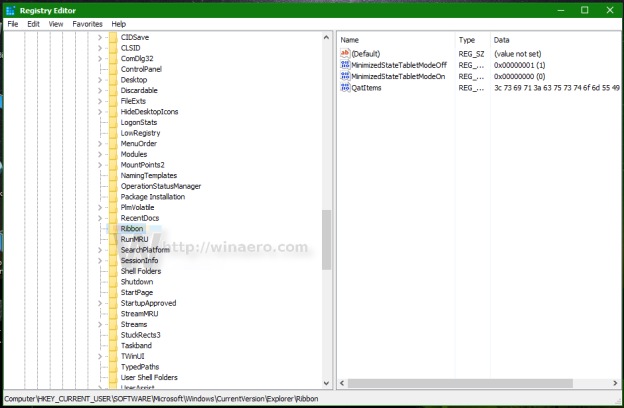 Backup Quick Access Toolbar Buttons In Windows 10