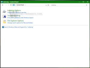 Change Search Index Location in Windows 10