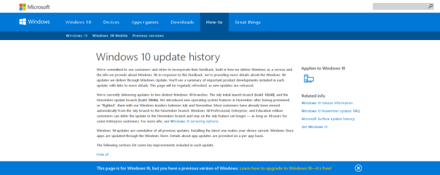 Get official information about Windows 10 updates and releases