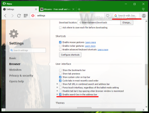 Opera 36 comes with special features for Windows 10 users