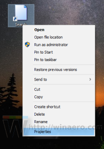 Create a shortcut in Windows 10 to open Windows 8-like search pane