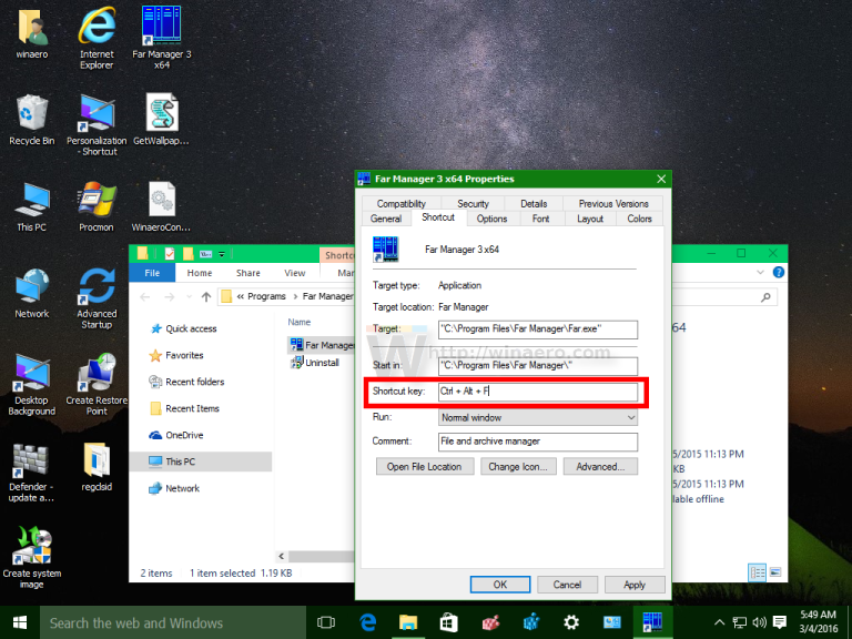 Assign global hotkeys to launch any app in Windows 10