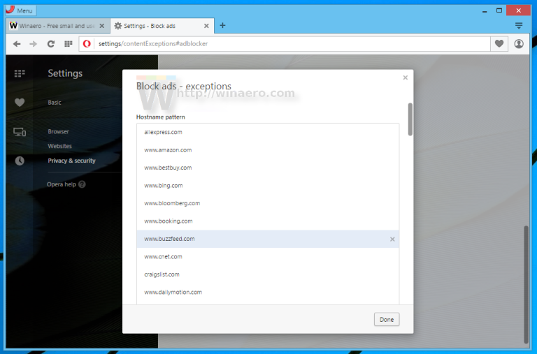 Opera 37 features a built-in ad blocker