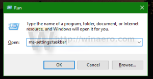 How to create a taskbar settings shortcut in Windows 10