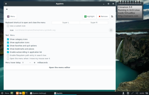 Cinnamon 3.0 is out with panel app actions