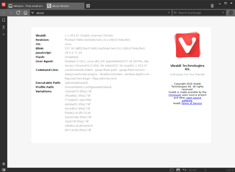 Vivaldi 1.1 is available