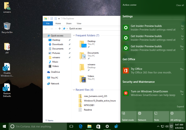 Enable colored taskbar but keep title bars white in Windows 10