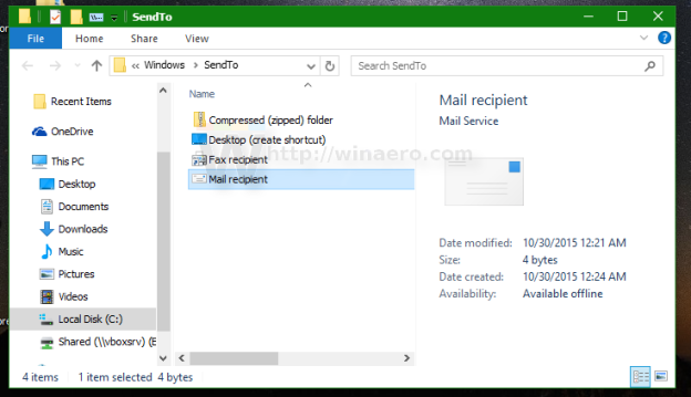 Fix Send to Compressed (zipped) folder is missing in Windows 10 context menu