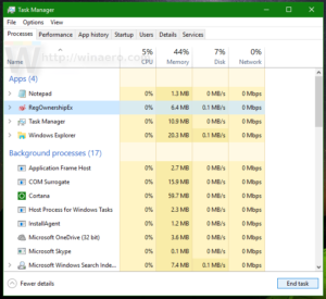 How to end a process quickly with Task Manager in Windows 10