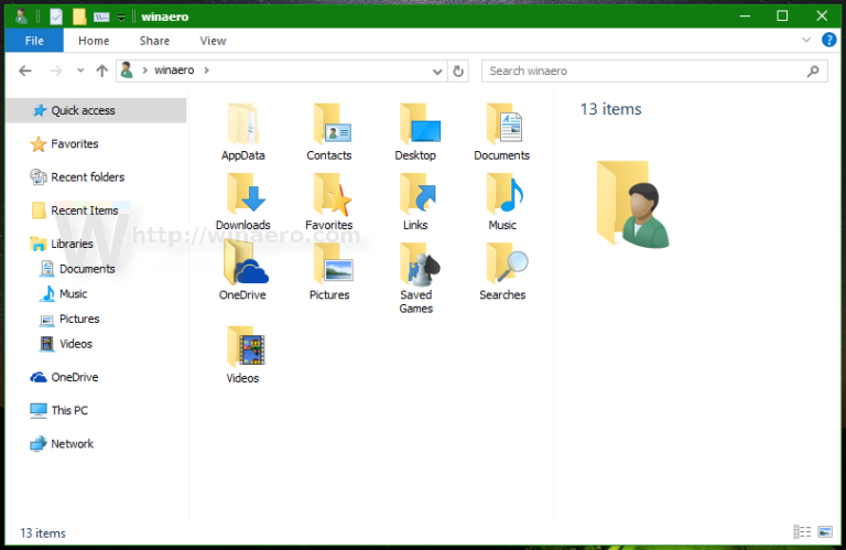 How to move Libraries above This PC in Windows 10