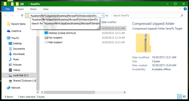 Fix Send to Compressed (zipped) folder is missing in Windows 10 context ...