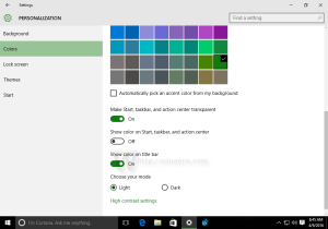 Get colored title bars in Windows 10