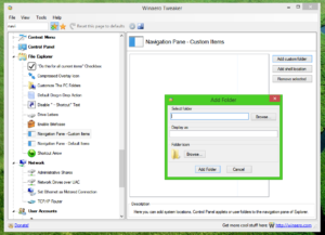 Add custom folders or Control Panel applets to Navigation Pane in File ...