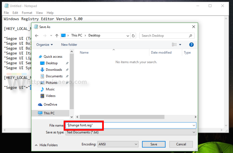 How to Change System Font in Windows 10