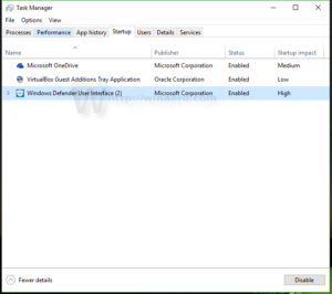 How to disable Windows Defender tray icon in Windows 10 Anniversary Update