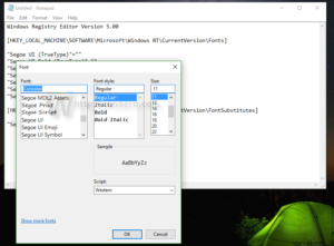 How to Change System Font in Windows 10