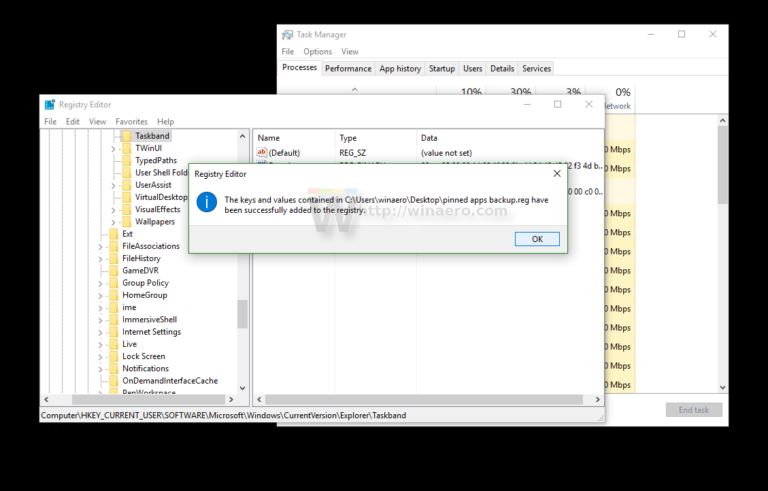 How To Backup And Restore Taskbar Pinned Apps In Windows 10