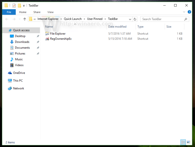 How to backup and restore Taskbar pinned apps in Windows 10
