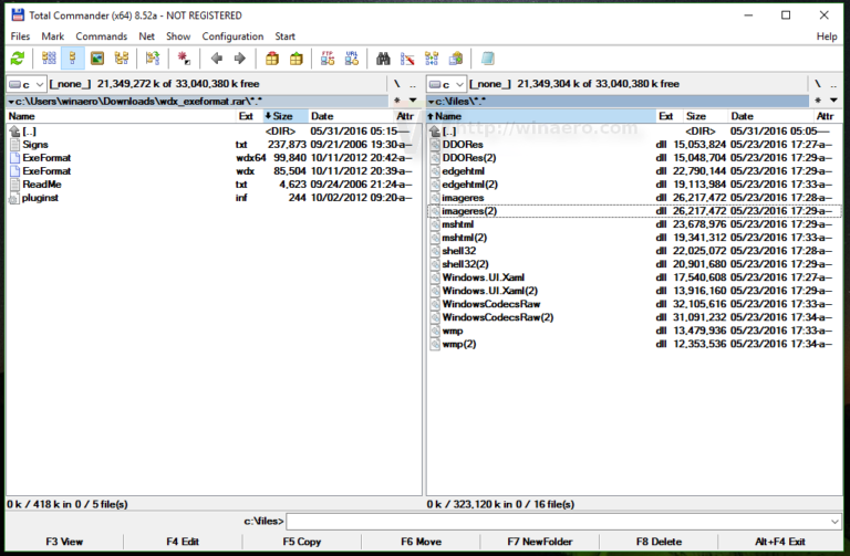 How to find only 32-bit or 64-bit files in a folder