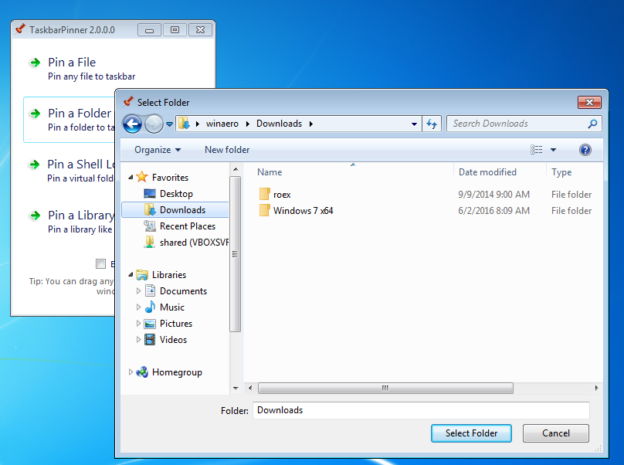 Running Windows 7? Taskbar Pinner is a must have app for you
