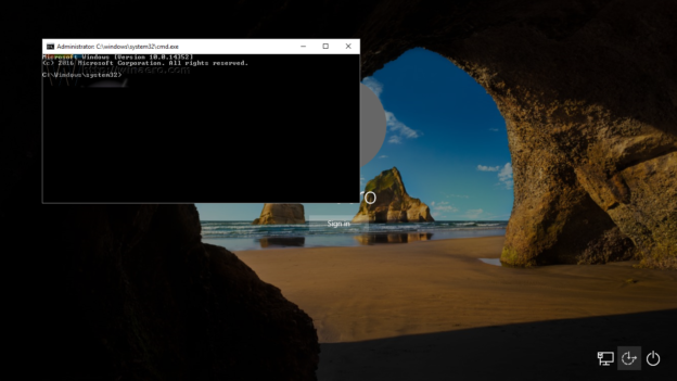 Run any app from Ease of Access button on Windows 10 login screen