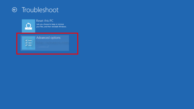 Enable or Disable Windows Recovery Environment in Windows 10